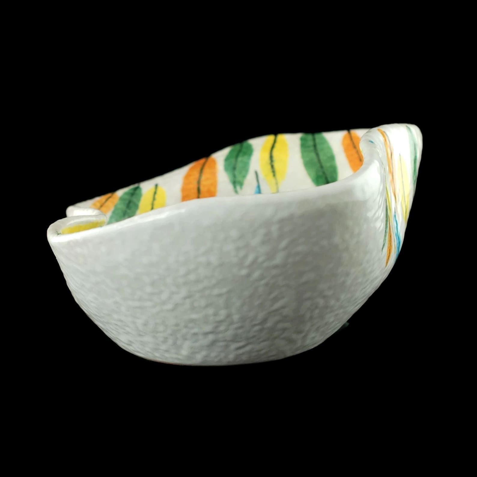 Vintage Bitossi Italy Piume Multi-Color Feather Ceramic Bowl | Etsy