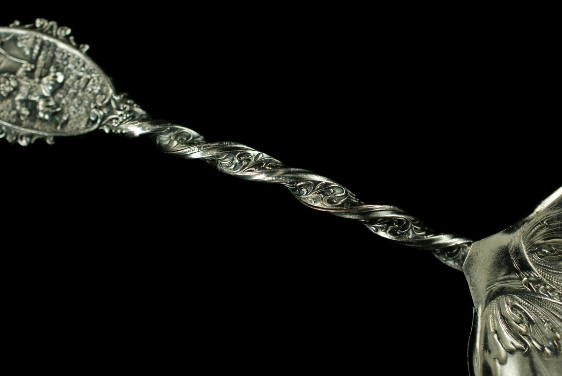 Antique Ornate Dutch Cucumber Tomato Spoon With Twisted - Etsy