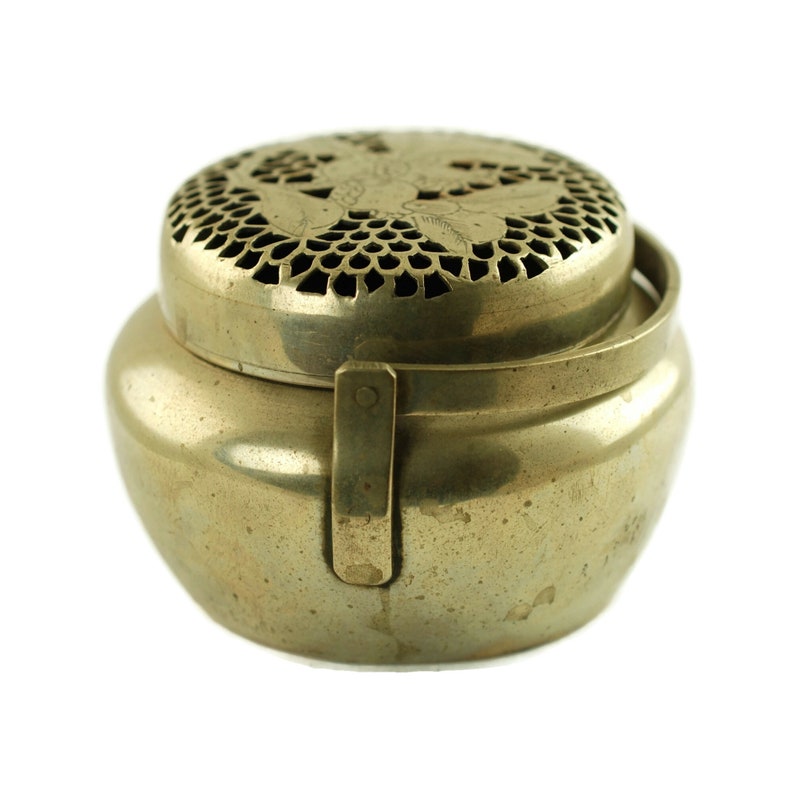 Vintage Chinese Brass Brazier Hand Warmer Pomgranate Chinese - Etsy