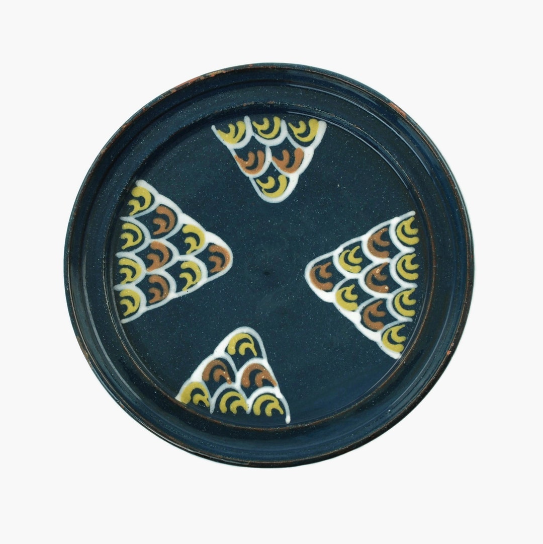 Vintage Necel Pottery Hand Decorated 6.5" Polish Folk Art Ceramic Plate ...