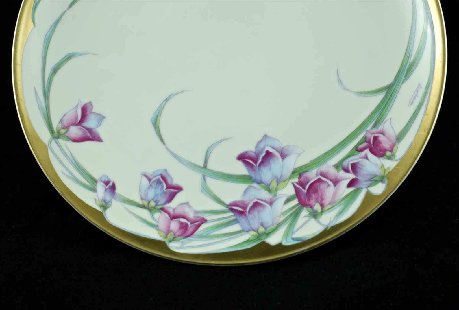 Antique German Porcelain Hand Painted Plate Signed Barbarin | Etsy