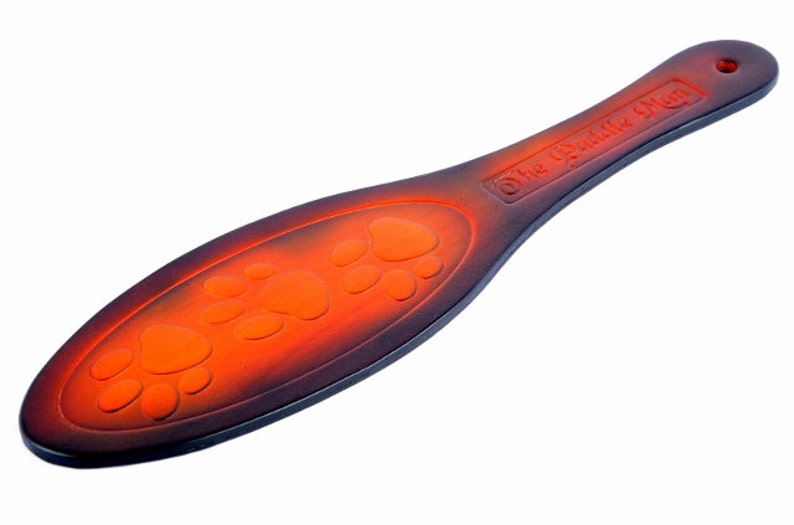 BDSM Paddle, Paw Print Leather Paddle, Leather Spanking Paddle. Leather ...