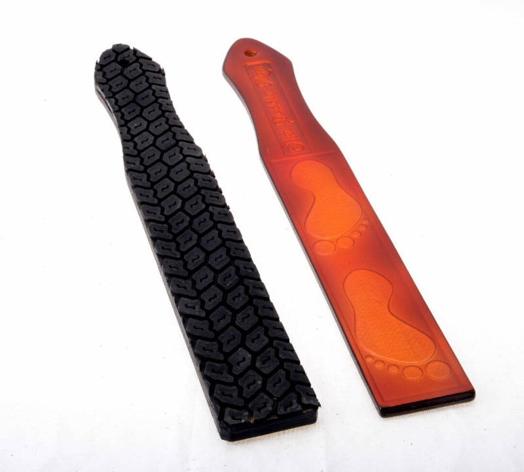 BDSM Paddle, Rubber Paddle, Tyre Print Rubber, Foot Prints Leather ...