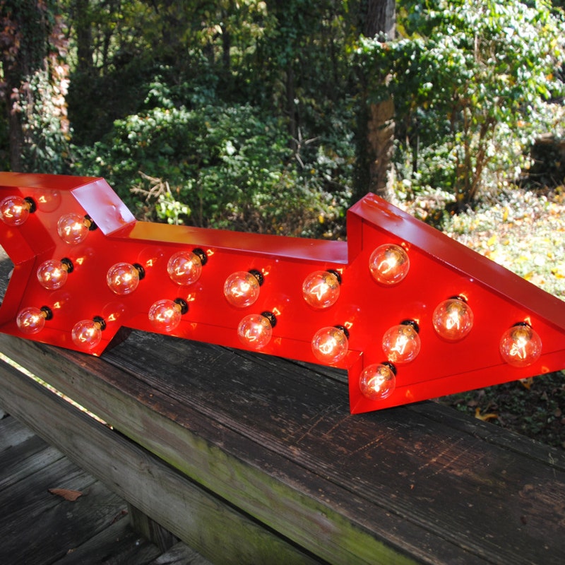 Lighted Arrow Sign - Etsy