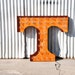 UT Power t Weathered Metal Letter Light in Distinctive UT Orange With ...