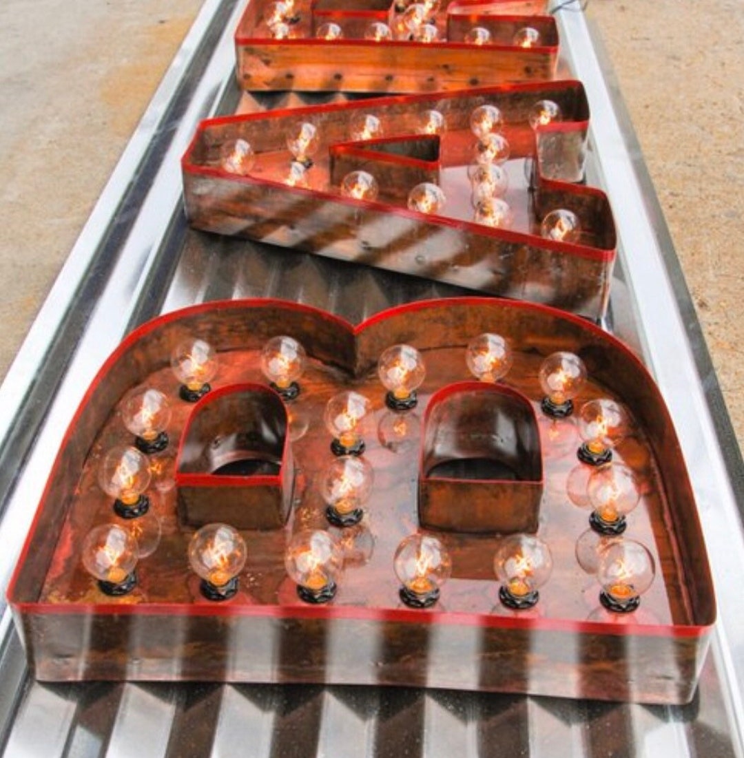 Channeled Single Lighted Letter - Etsy