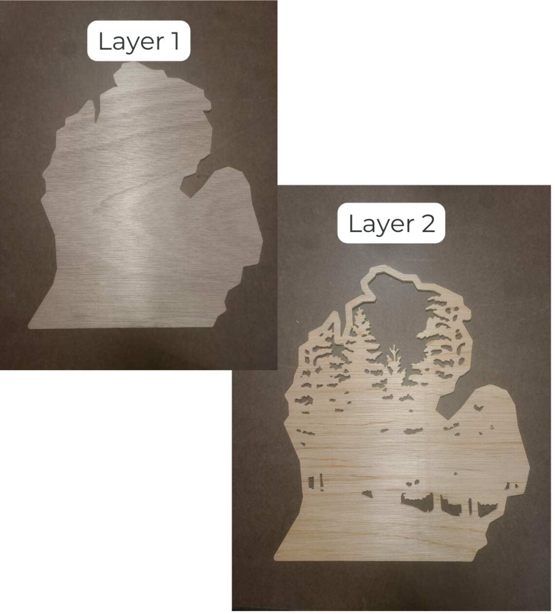 3D Layered State of Michigan Wall Art - Etsy