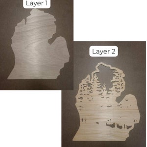 3D Layered State of Michigan Wall Art - Etsy