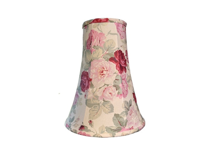 Floral Lamp Shade, Pink Lamp Shade, Lamp Shades, Rose Lamp Shade ...