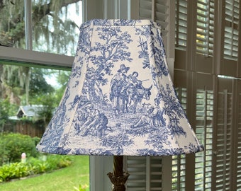 Toile Lamp Shade, Blue Toile Lamp Shade, Blue Lampshade, Lamp Shades ...
