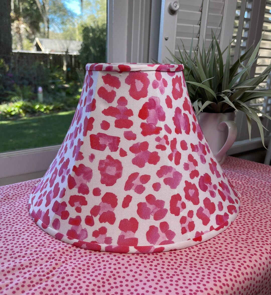Pink Leopard Print Lamp Shade: Eclectic Cotton Twill - Etsy