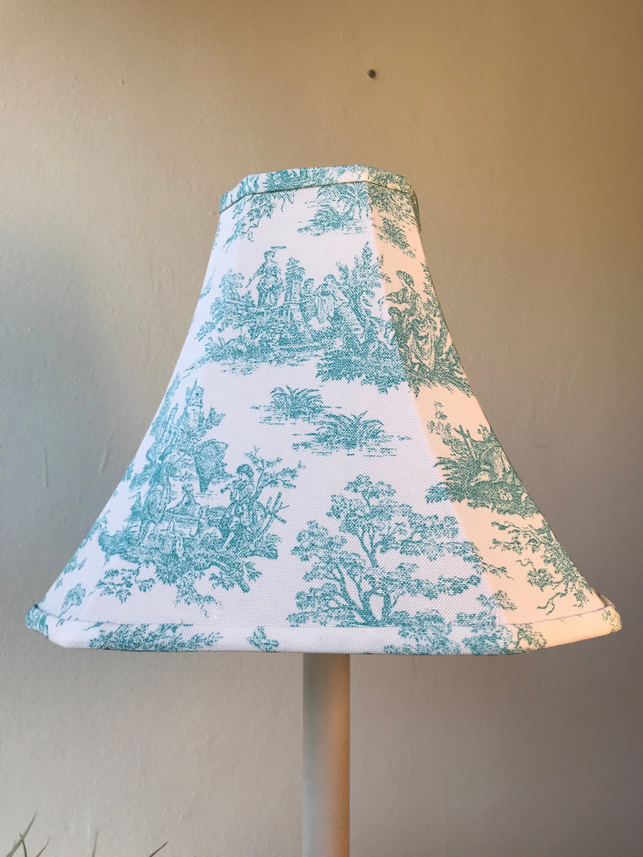 Aqua Toile Lamp Shade Blue Toile Lamp Shade Toile Lamp | Etsy