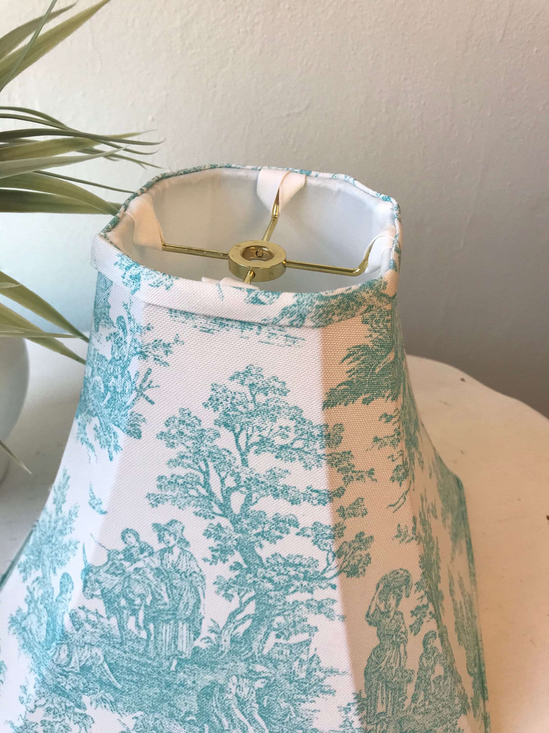 Aqua Toile Lamp Shade Blue Toile Lamp Shade Toile Lamp | Etsy