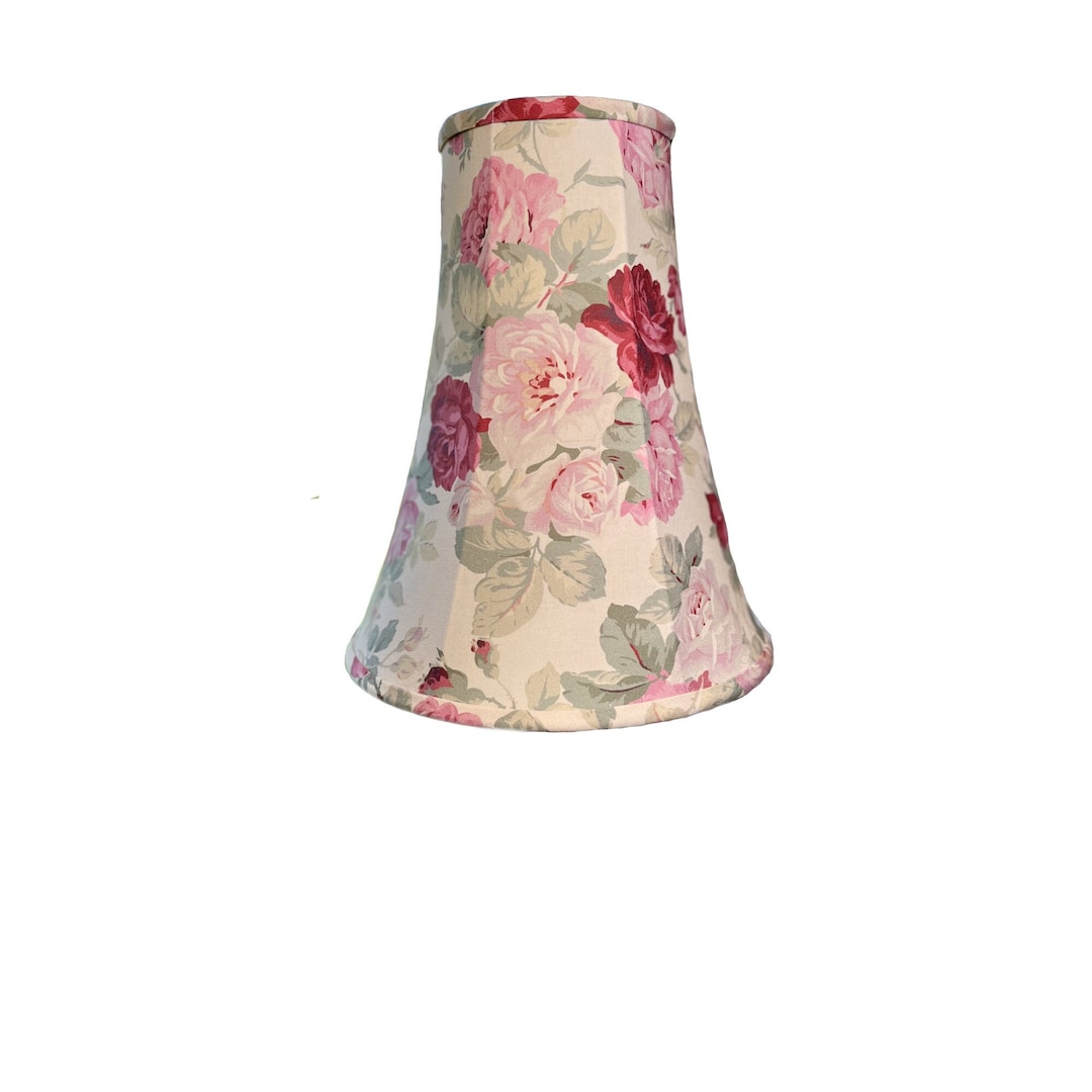 Rose Lamp Shade, Shabby Chic Lamp Shade, Floral Lamp Shade, Pink Lamp ...