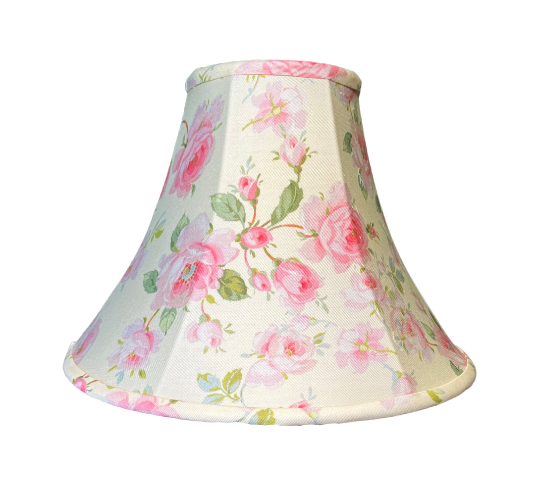 Floral Lamp Shade, Rose Lamp Shade, Pink Lamp Shade, Shabby Chic Lamp ...