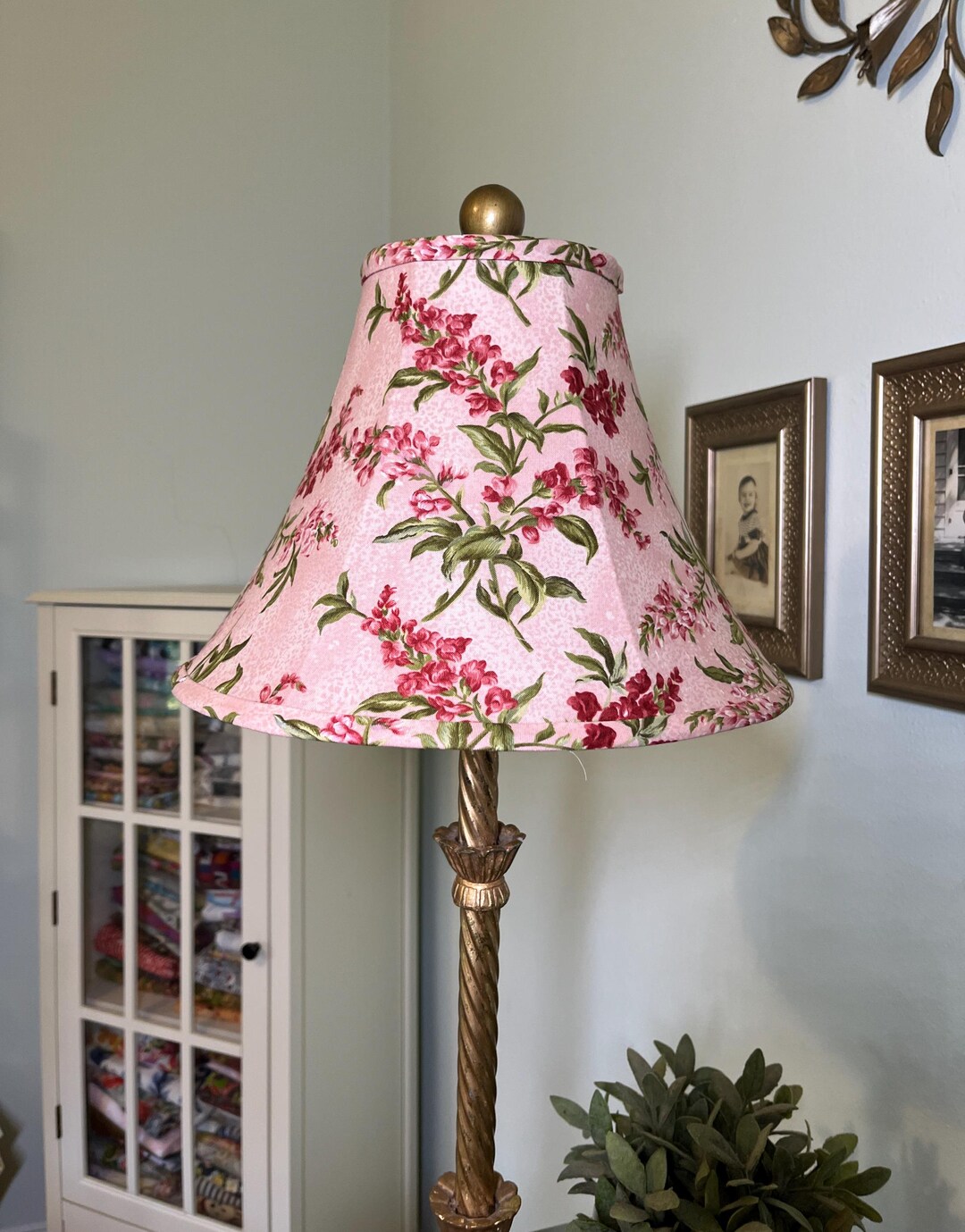 Floral Lamp Shade, Pink Lampshade, Snapdragon Lamp Shade, Lamp Shade ...