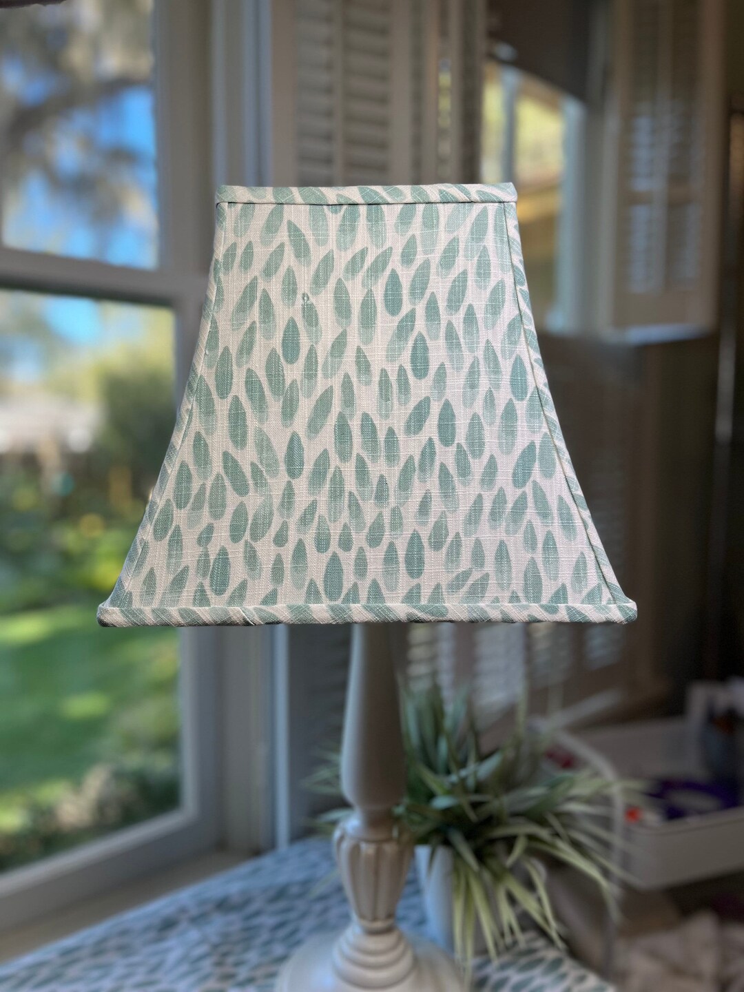 Coastal Lamp Shade, Blue Lamp Shade, Aqua Lamp Shade, Lamp Shades - Etsy