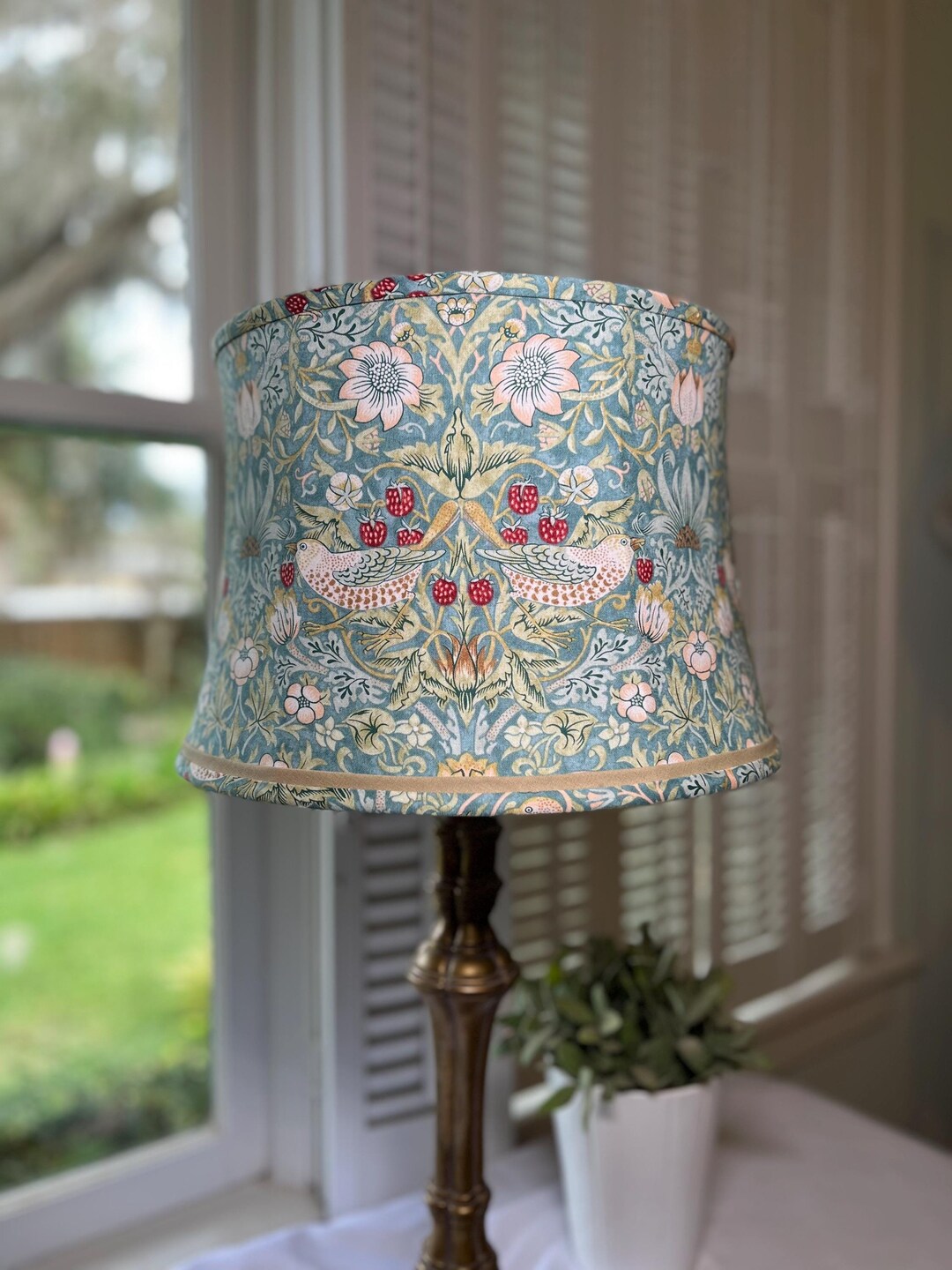 Floral Lamp Shade, Aqua Lamp Shade, Strawberry Thief Lamp Shade ...