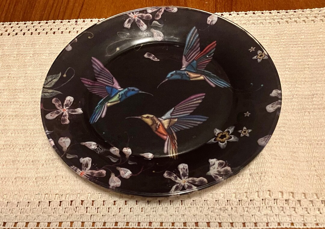Hummingbirds in Flight Fabric Dinner and Salad Plate Set - Etsy