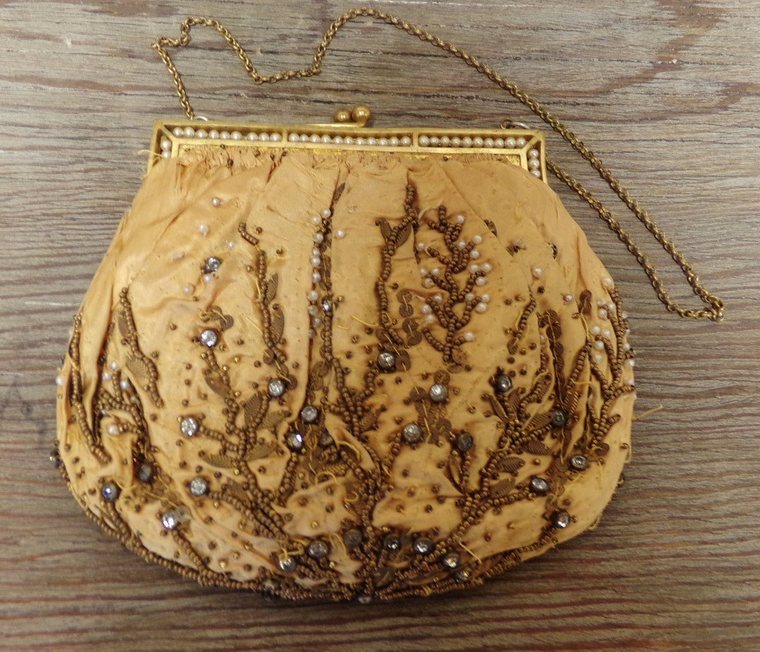 Rare Victorian Edwardian Era Beaded Wedding Purse - FREE SHIPPING ...