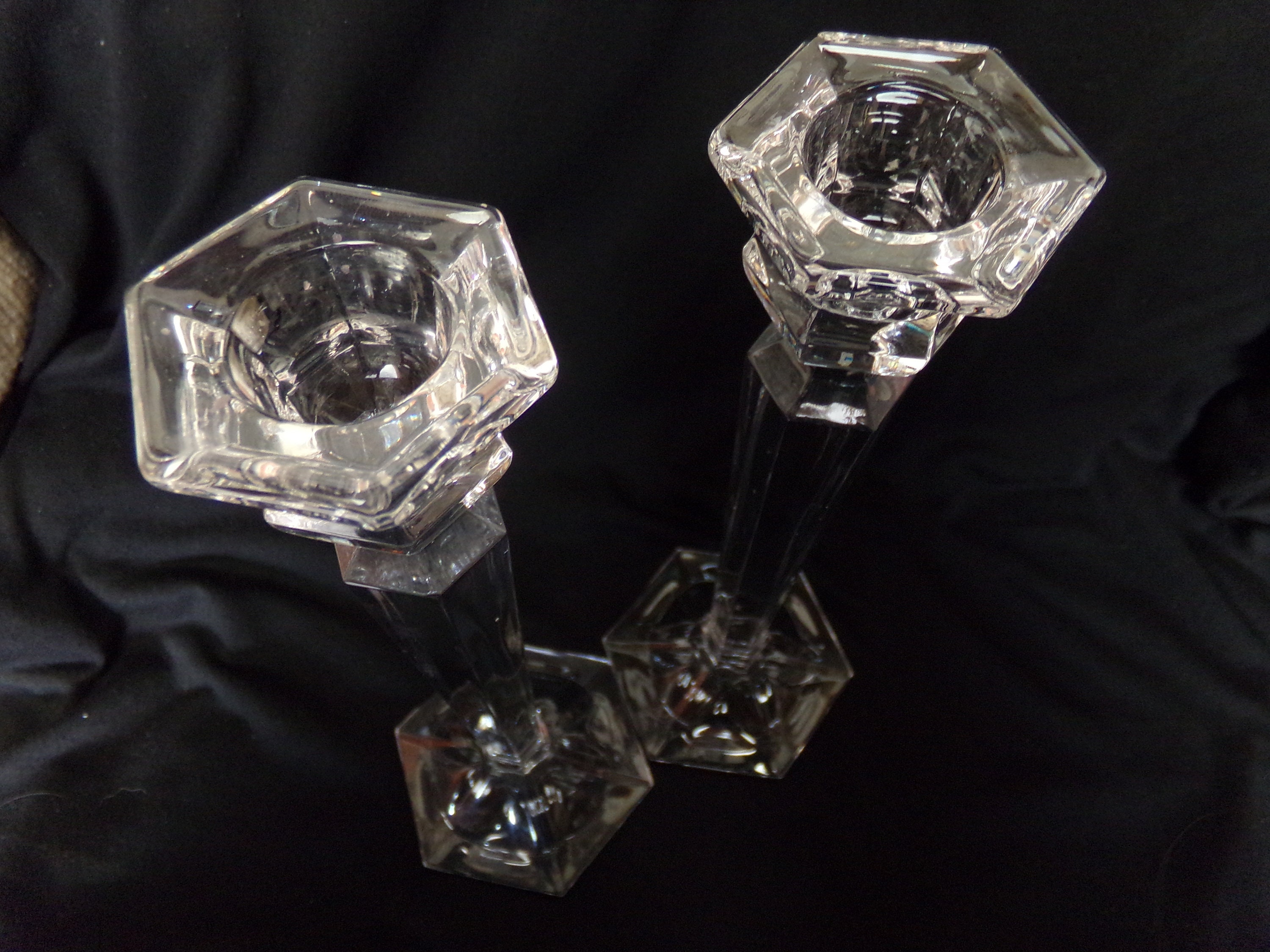 Vintage Lead Crystal Candle Sticks Par ENVÍO GRATIS 318 TB underbed ...