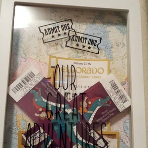 Keepsake Ticket Stub Shadow Box - Etsy