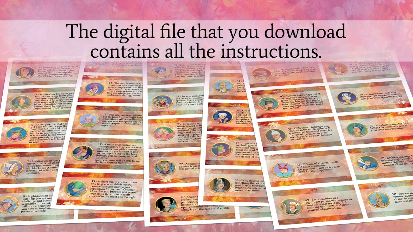 Success Oracle Cards - Print Your Own Oracle Card Deck. 60 Mini Cards ...