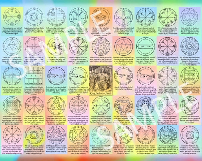 Seals of Solomon Magic Cards, Golden Edition, Talismans of King Solomon ...