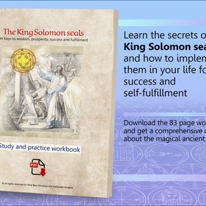The 44 Seals of Solomon Interpretations Kabbalah Poster + the King ...