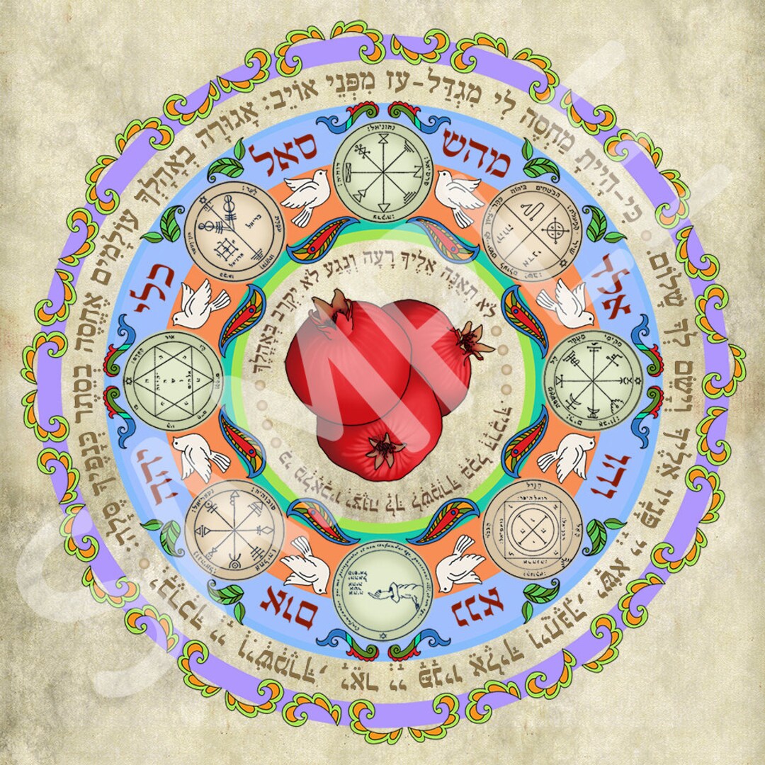 Kabbalistic Mandala Amulet for the Home. Beauty and Blessing to Your ...