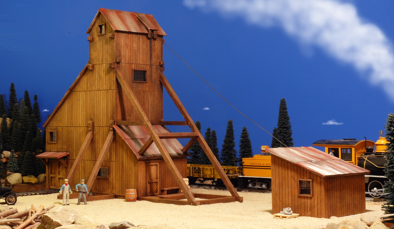 G SCALE GARDEN TRAIN Railroad Yankee Girl Gold Mine for Use W ...