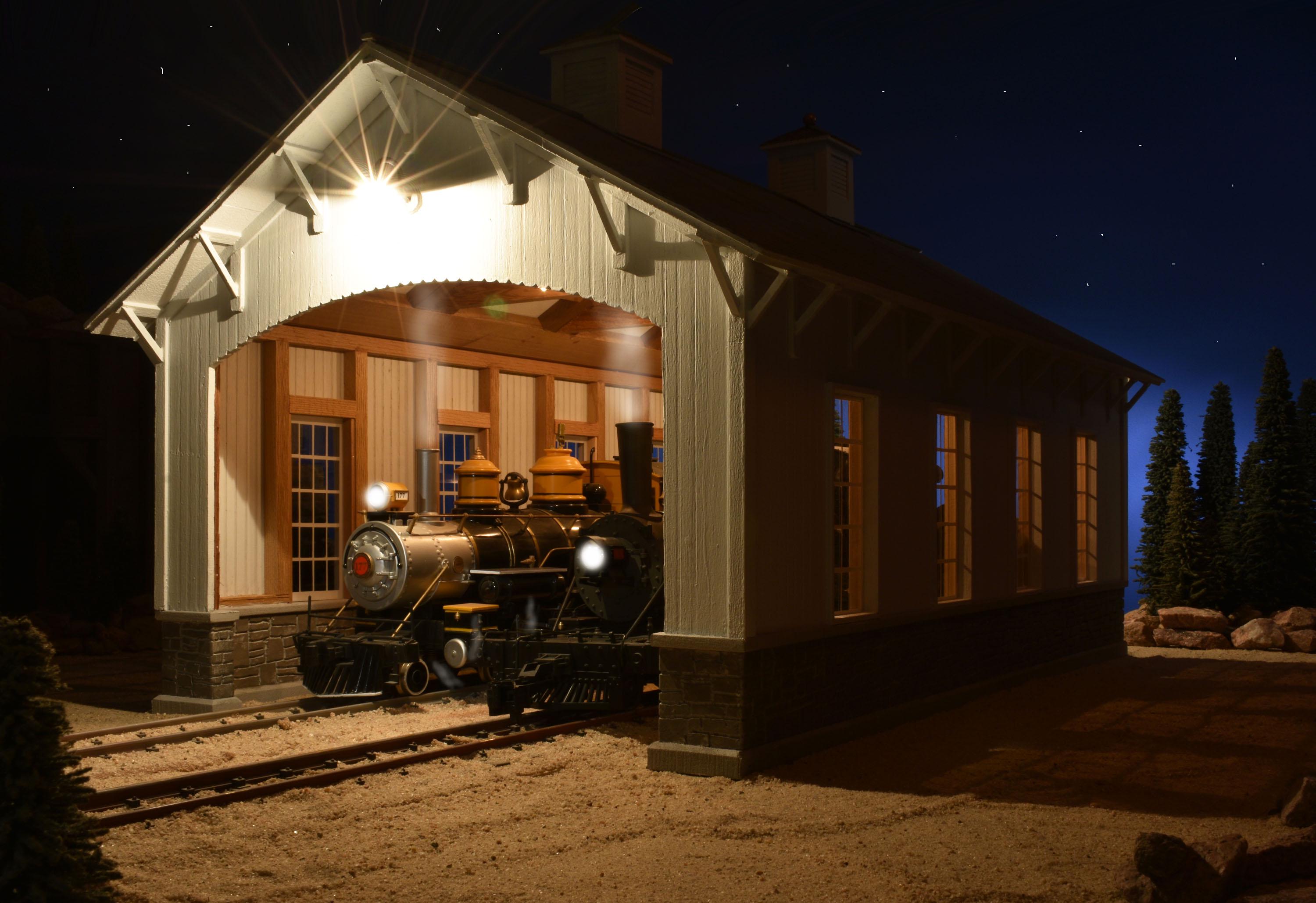 G SCALE LOCOMOTIVE TRAIN Shed Depot for Use With Lgb Aristocraft ...