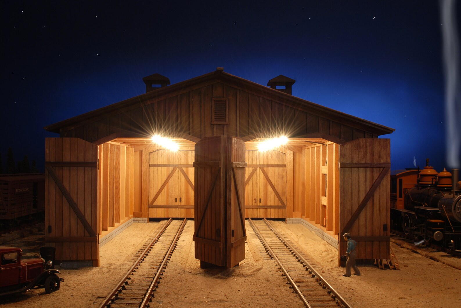 G SCALE LOCOMOTIVE SHED Building for Use With Lgb Accucraft Live Steam ...