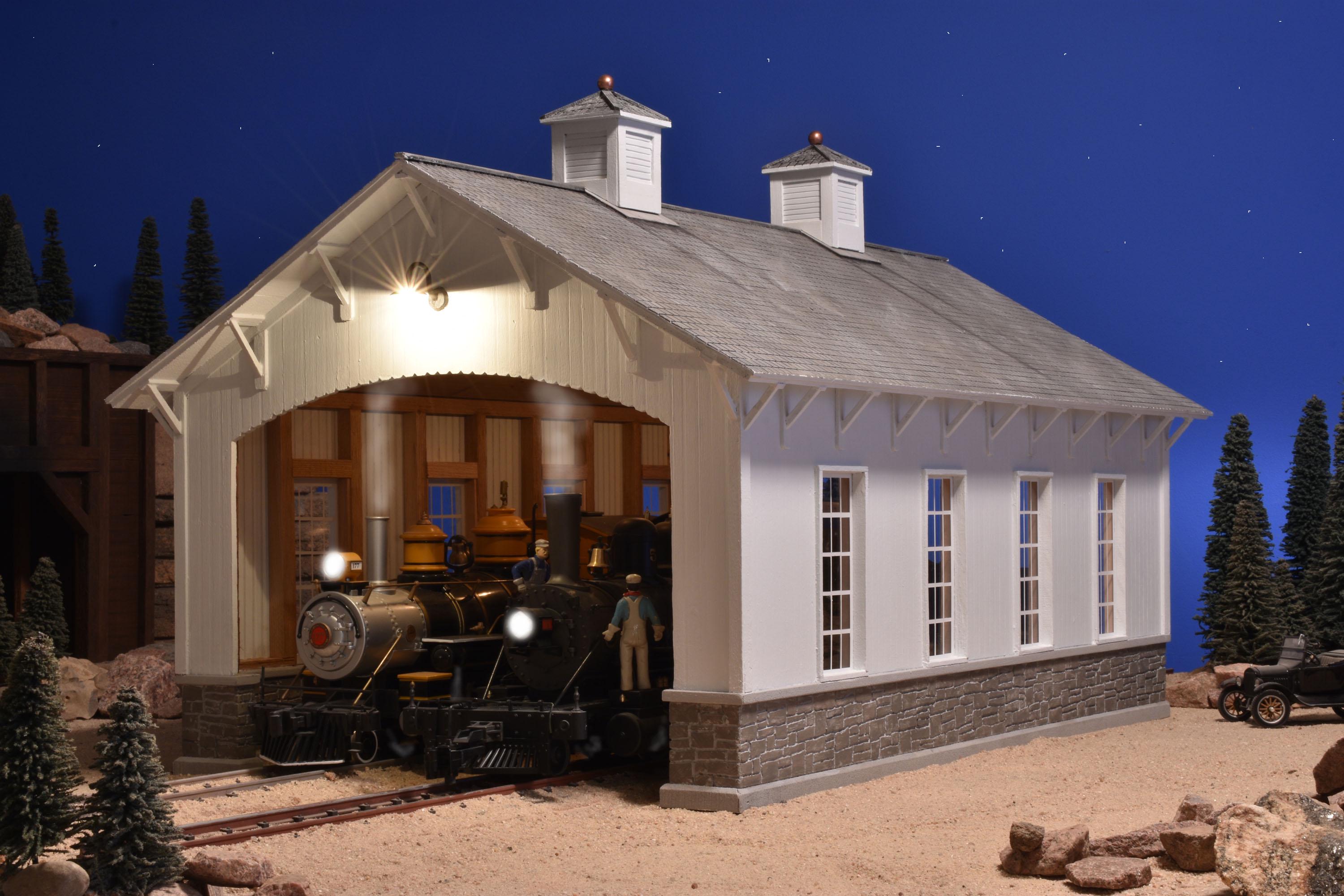 G SCALE LOCOMOTIVE TRAIN Shed Depot for Use With Lgb Aristocraft ...