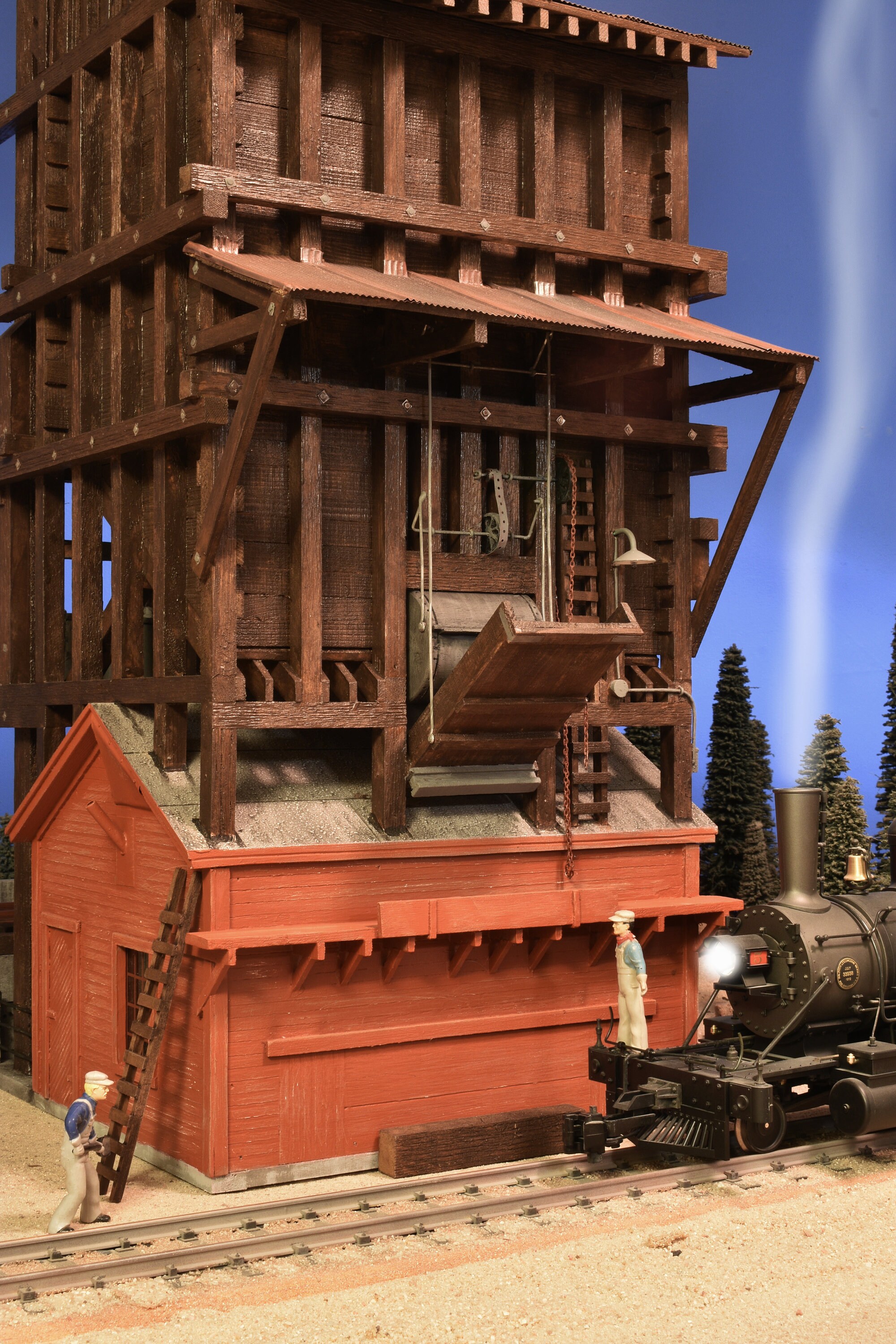 GARDEN RAILROAD TRAIN G Scale Locomotive Coal Tipple Depot for Use With ...