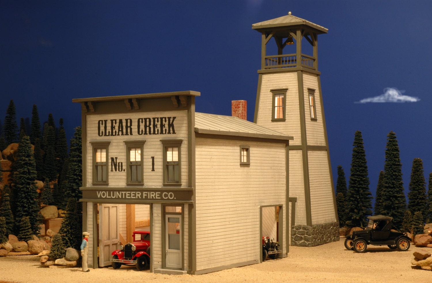 G SCALE FIREHOUSE Building 4usew Aristocraft LGB and Other 1/24 1/20.9 ...