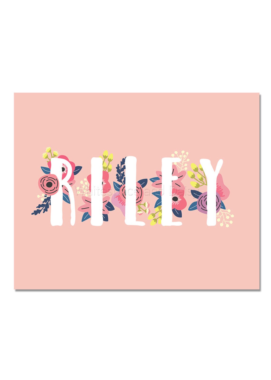 Riley Personalized Name Sign Name Print Nursery Personalized | Etsy