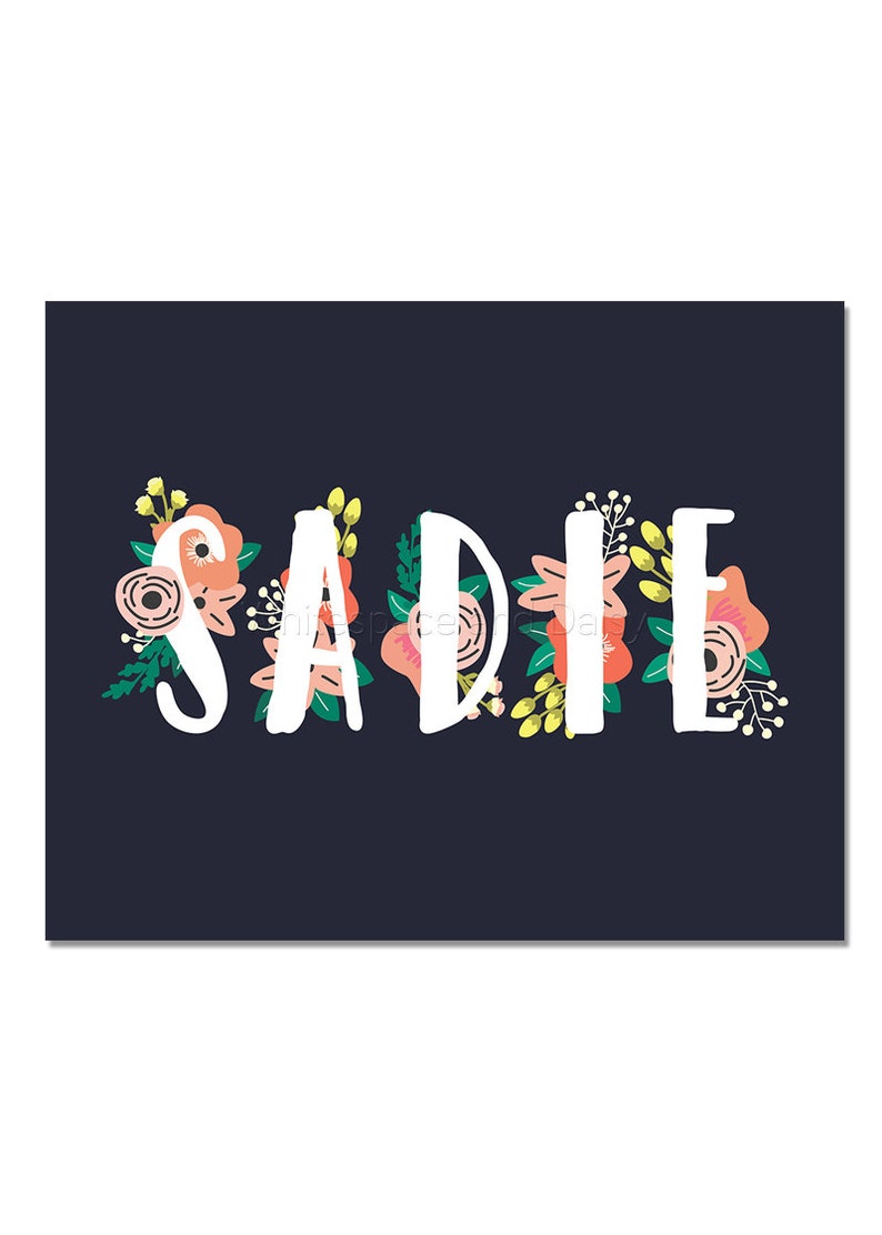 Sadie Personalized Name Sign Party Printable Party Decorations | Etsy
