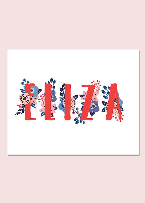 Eliza Personalized Name Sign Nursery Wall Art Baby Shower | Etsy