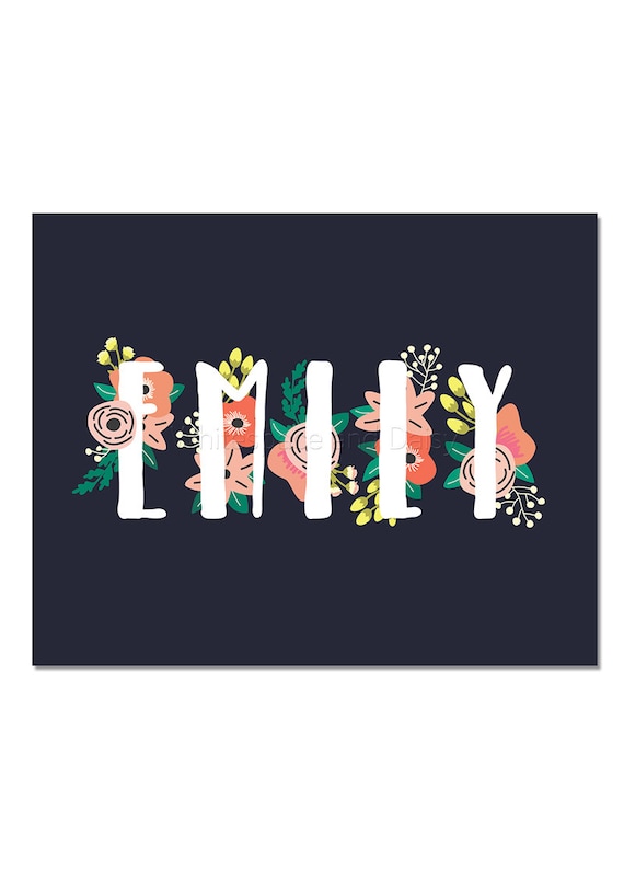 Emily Personalized Name Sign Baby Name Wall Art Baby Name Sign | Etsy