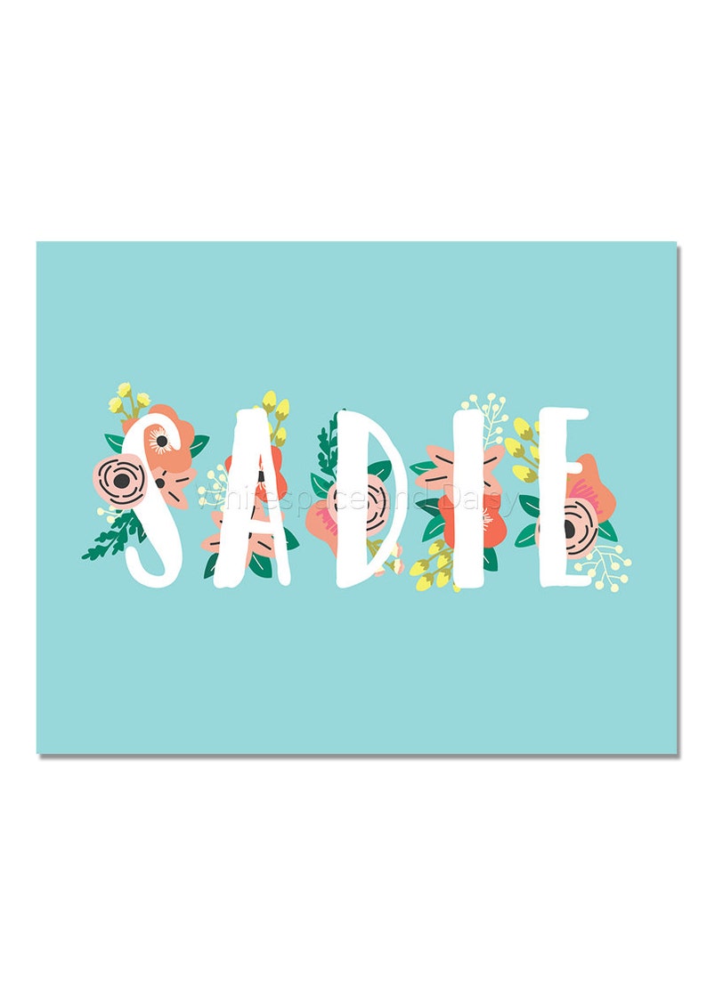 Sadie Personalized Name Sign Party Printable Party Decorations | Etsy