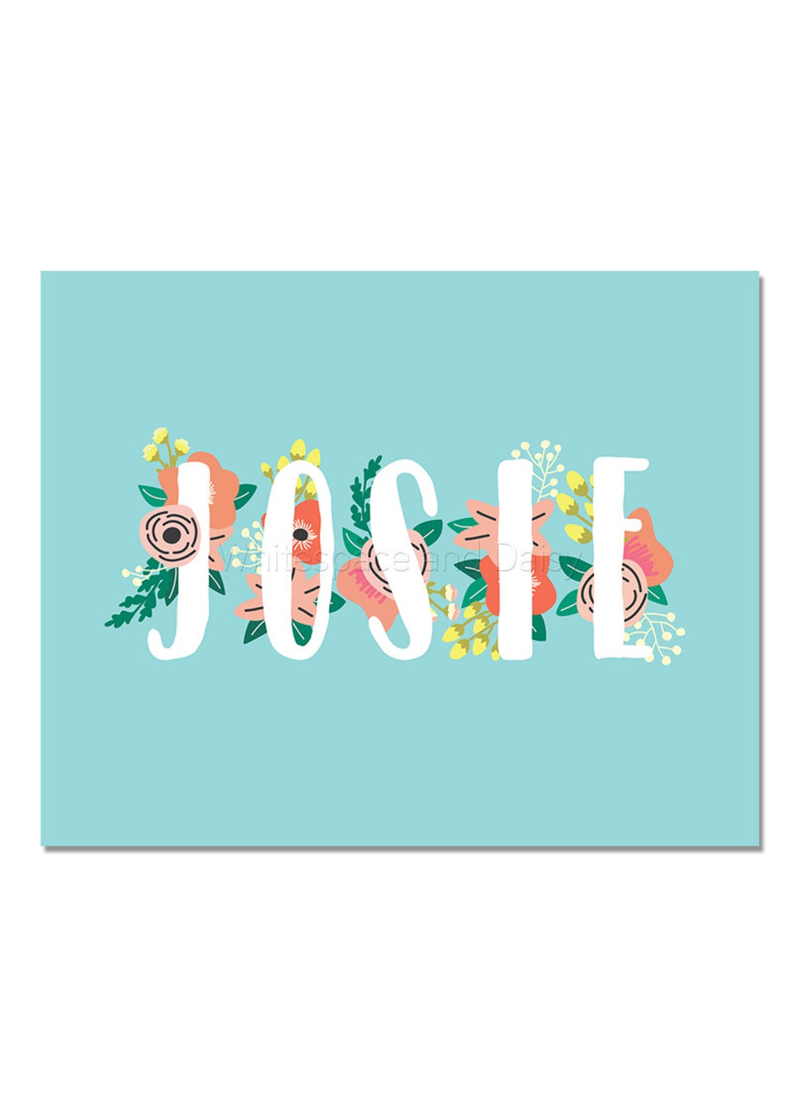 Josie Personalized Name Sign Baby Name Wall Art Baby Name Sign | Etsy