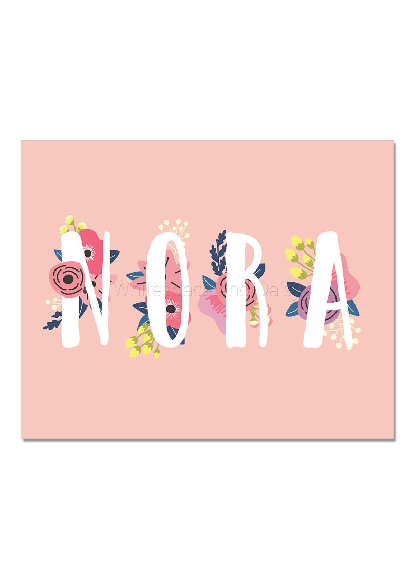 Nora Baby Name Wall Art Nora Baby Name Sign Nora Party Nora | Etsy