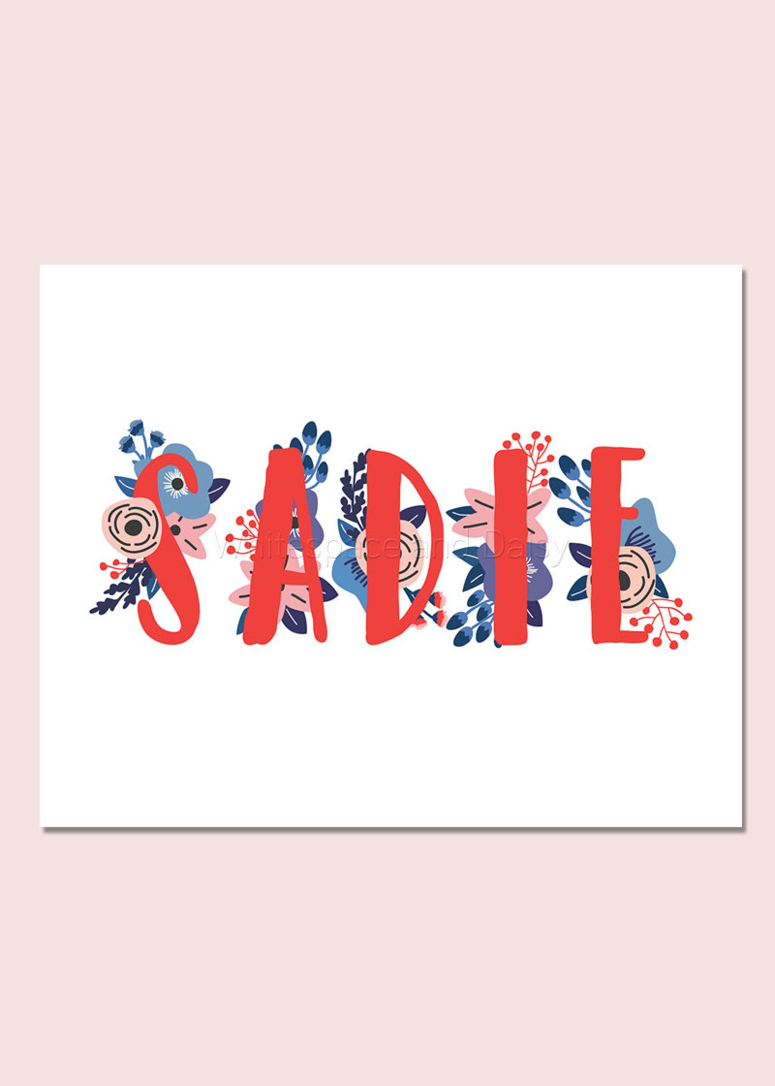 Sadie Personalized Name Sign Party Printable Party Decorations | Etsy
