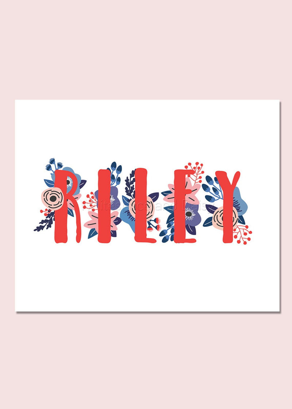 Riley Personalized Name Sign Name Print Nursery Personalized | Etsy