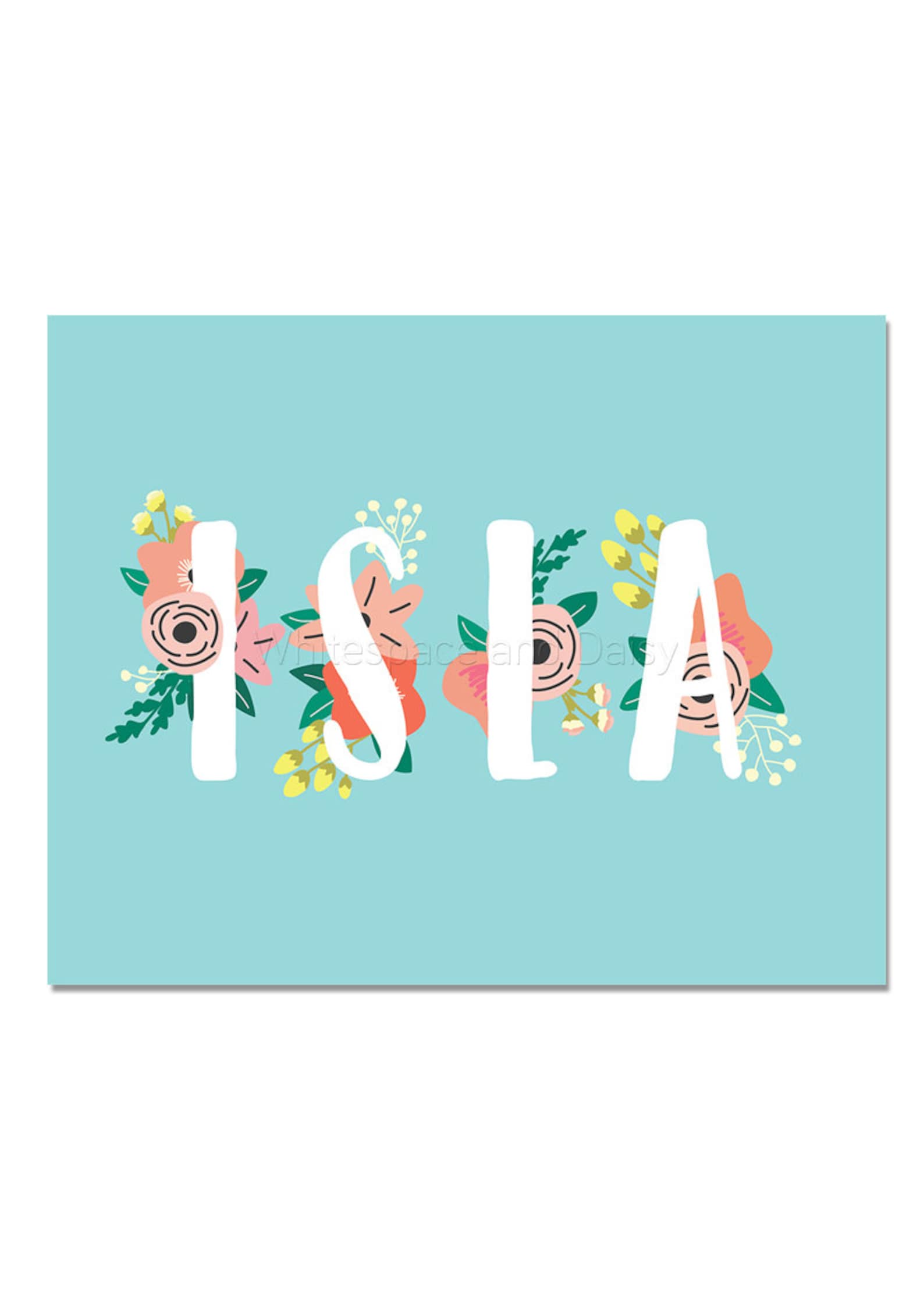 Isla Baby Name Wall Art Isla Baby Name Sign Isla Party Isla | Etsy