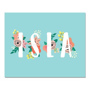 Isla Baby Name Wall Art Isla Baby Name Sign Isla Party Isla | Etsy