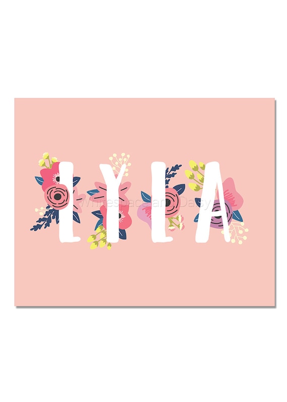 Lyla Baby Name Wall Art Lyla Baby Name Sign Lyla Party | Etsy