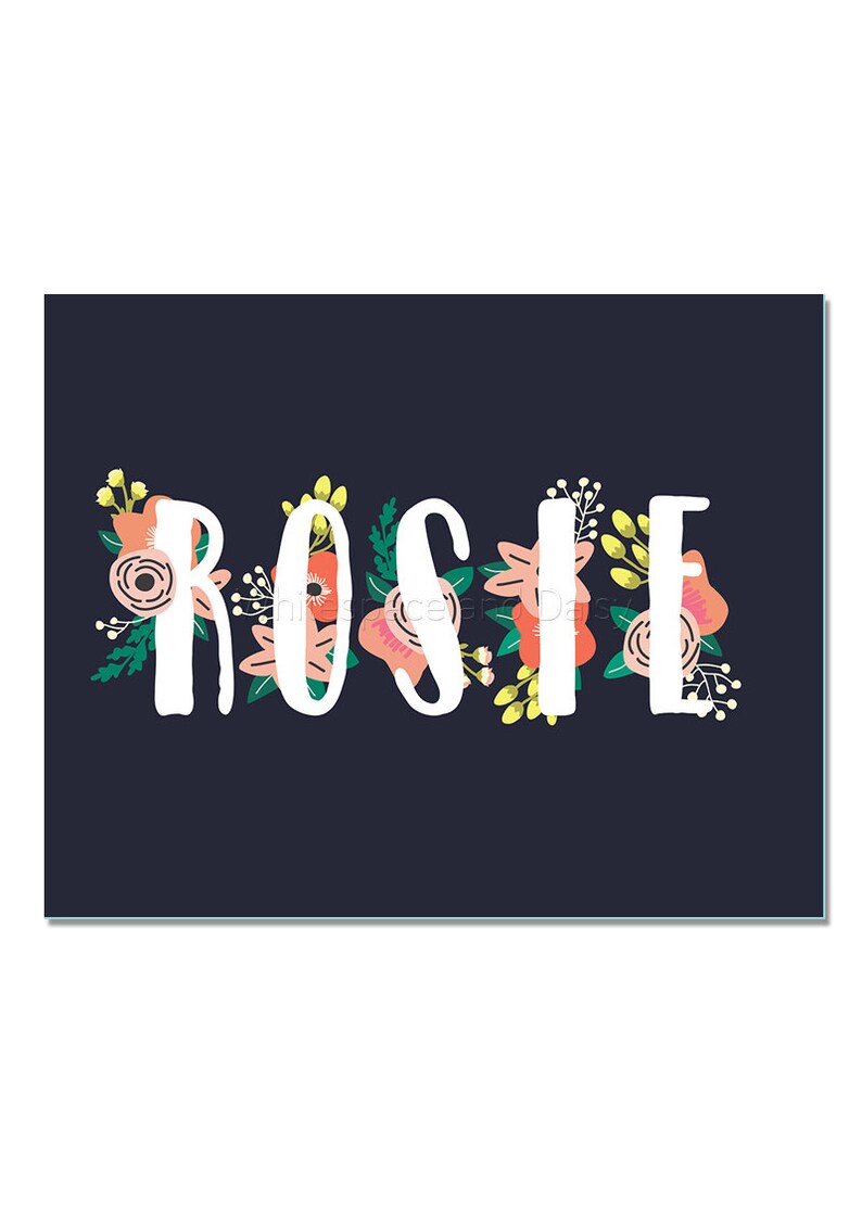 Rosie Personalized Name Sign Printable Art Printable Wall Art | Etsy