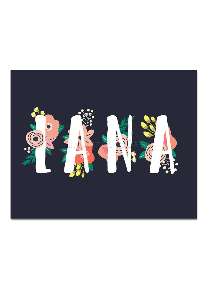 Lana Baby Name Wall Art Lana Baby Name Sign Lana Party Lana | Etsy